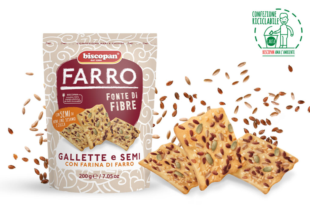 Linea Farro: gallette, grissini e tostarelli al farro | Biscopan